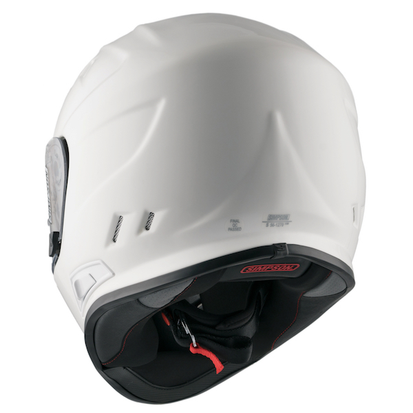 Simpson Venom ECE Motorcycle Crash Helmet Gloss White - Bandit Helmets UK